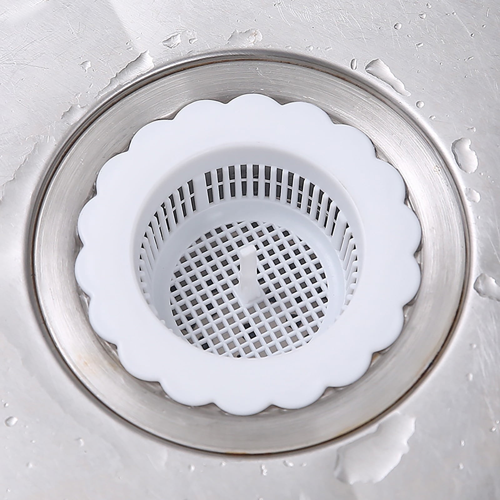 Falleo Clearance Kitchen Sink Drain Strainer White, Drains Sieve ...
