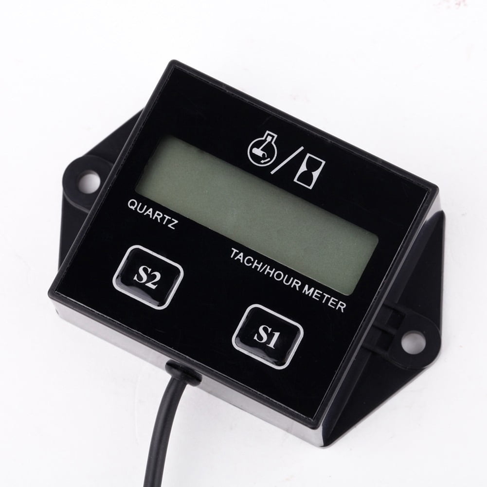 Falleo Clearance LCD Tach/Hour Meter Gauge RPM Hour Display For 2/4 ...