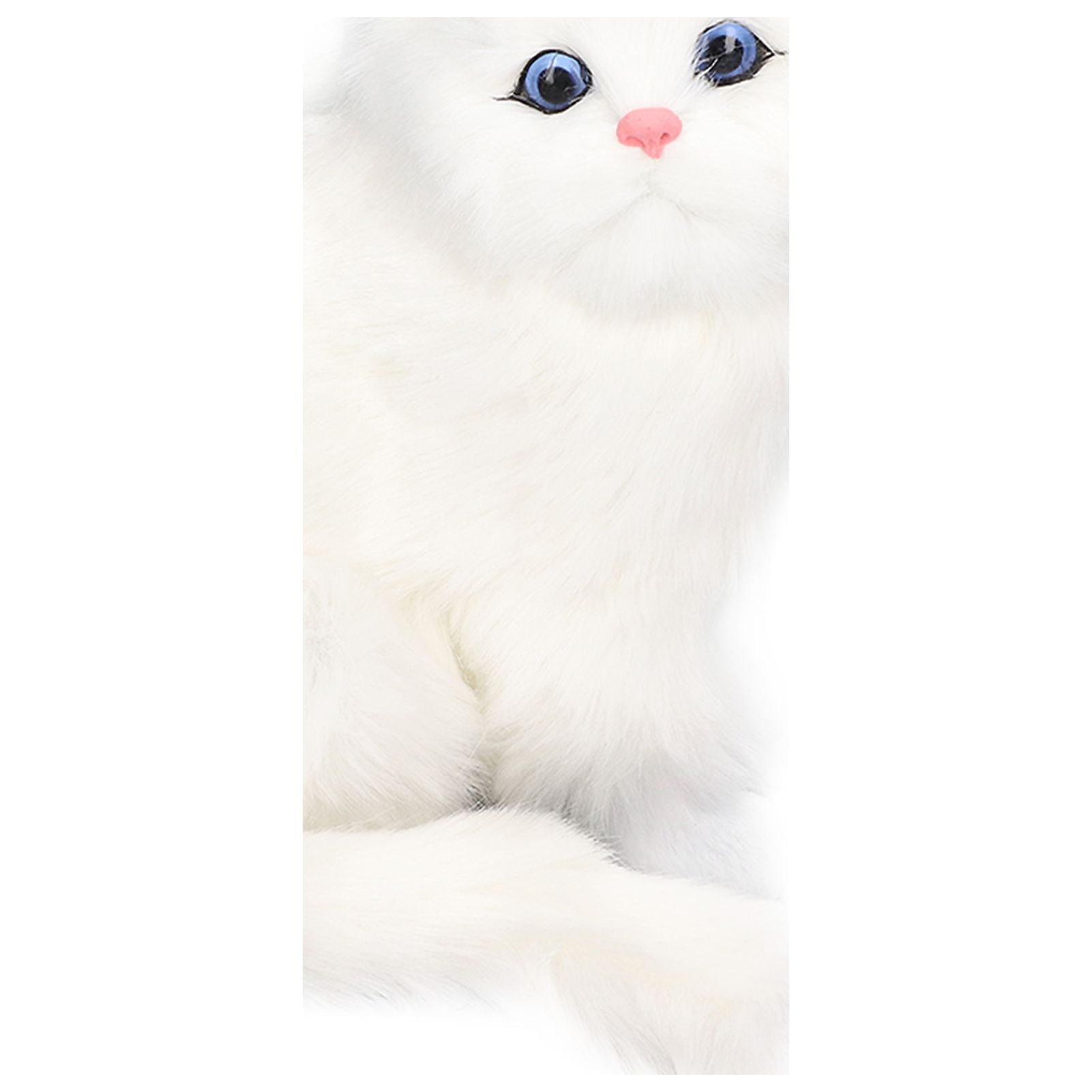 Falleo Clearance Simulation Cat White Cute Attractive Plush Fake Cat ...