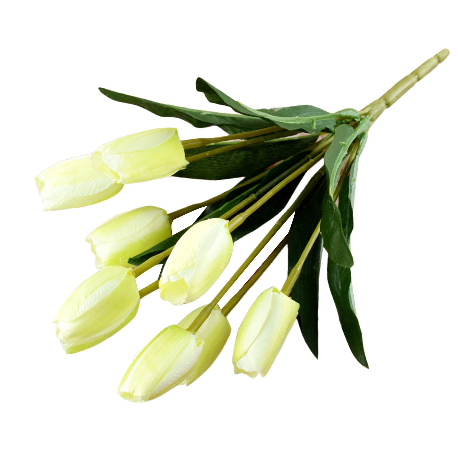 Falleo Clearance Single 9-Head Tulip Artificial Decoration Flower Cream ...
