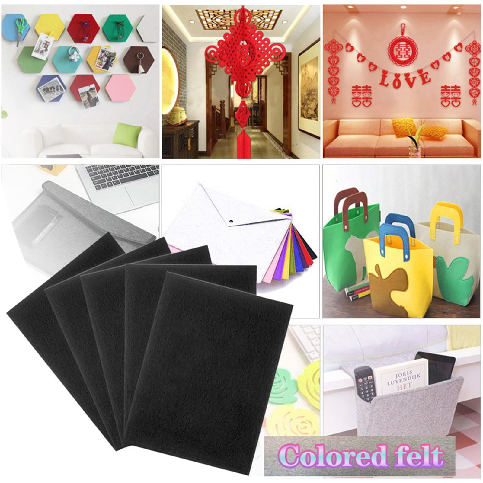 Falleo Clearance Stiff F^elt Sheets for Crafts, 9x12 in 3mm Thick ...