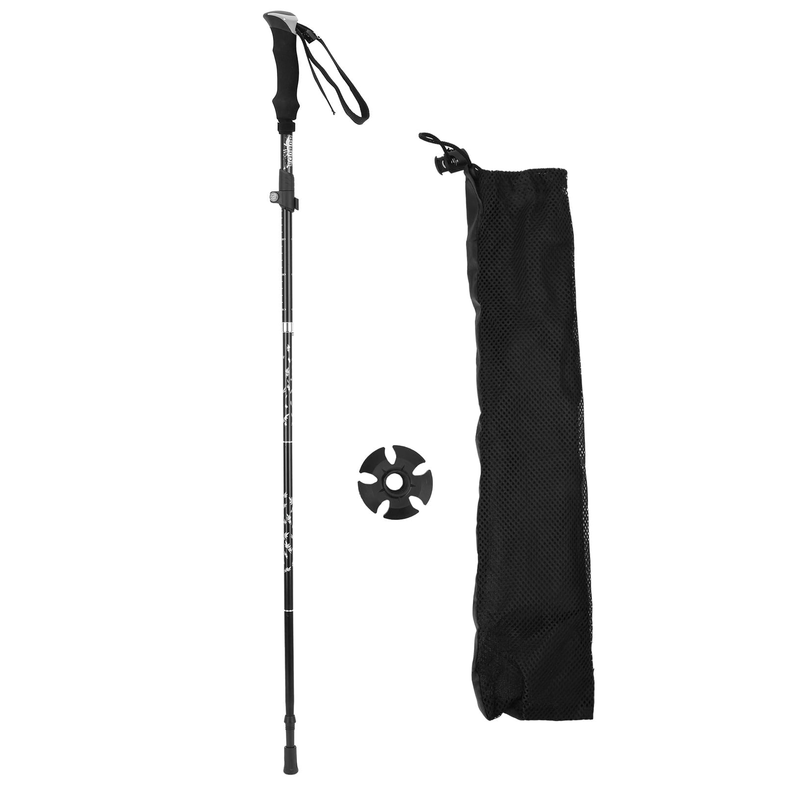 Falleo Clearance Walking Stick 5 Section Collapsible Aluminum Alloy ...