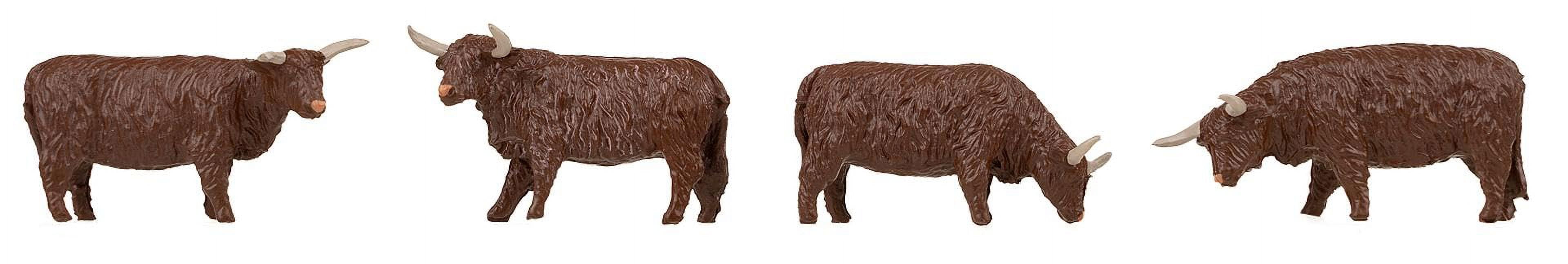 Faller Brown Highland Cattle (4) Figure Set FA151958 HO Gauge - Walmart.com