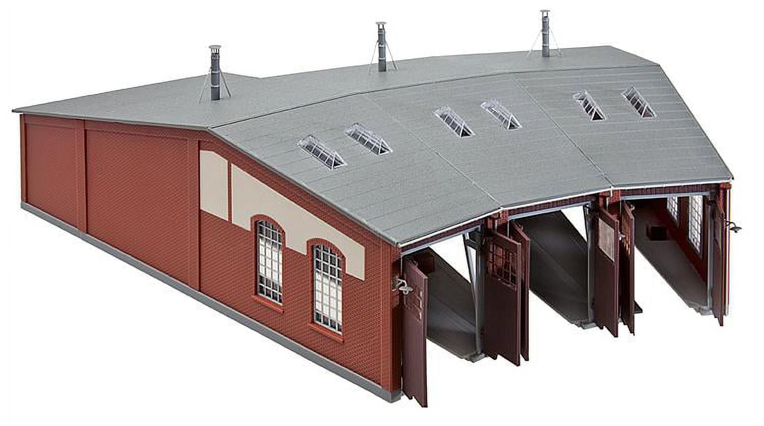 Faller HO Scale Building/Structure Kit 3-Stall Railroad Locomotive ...