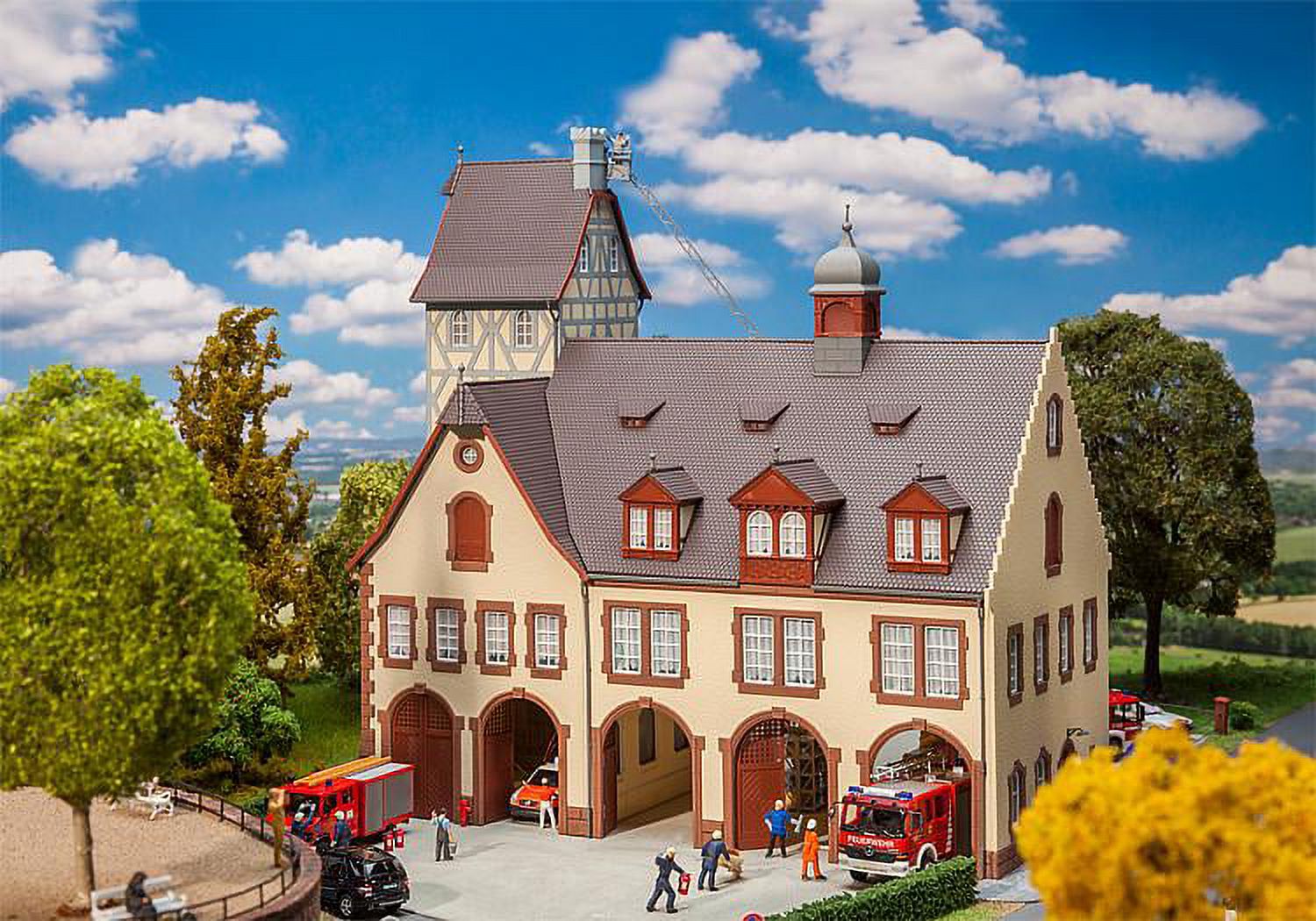 Faller HO Scale Building/Structure Kit Central Fire Station/Firehouse ...