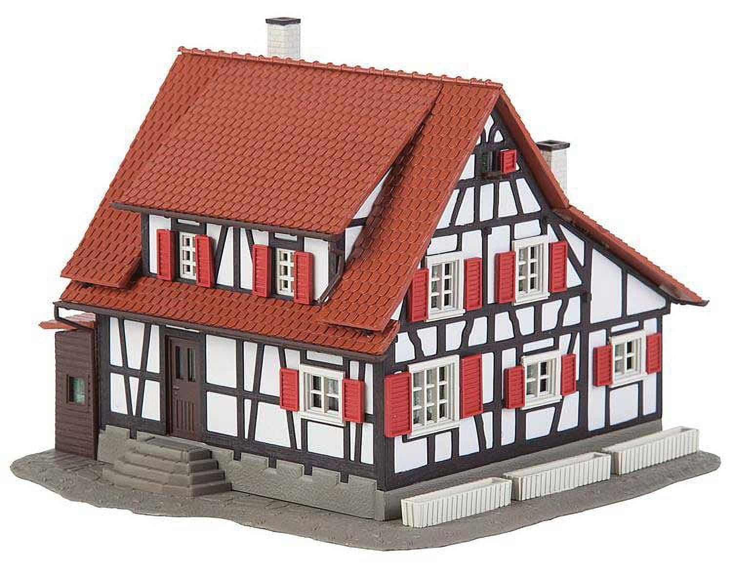 Faller HO Scale Building/Structure Kit Half-Timber House/Stucco/Wood ...