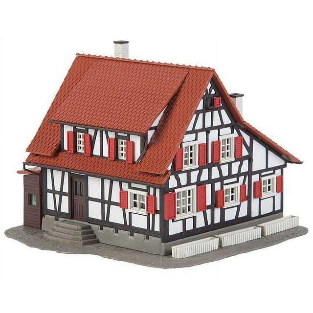 Faller HO Scale Building/Structure Kit Half-Timber House/Stucco/Wood ...