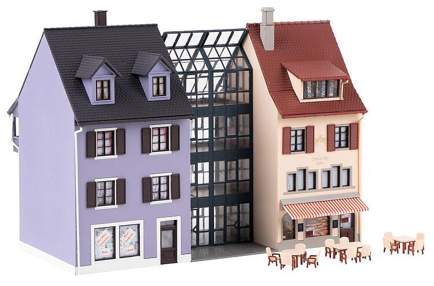 Faller HO Scale Building/Structure Kit Row of Small Town/Row Houses ...