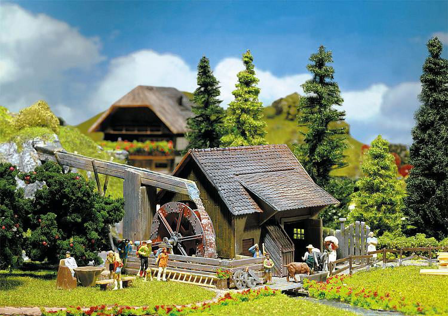 Faller HO Scale Building/Structure Kit Watermill (Grist/Saw Mill ...