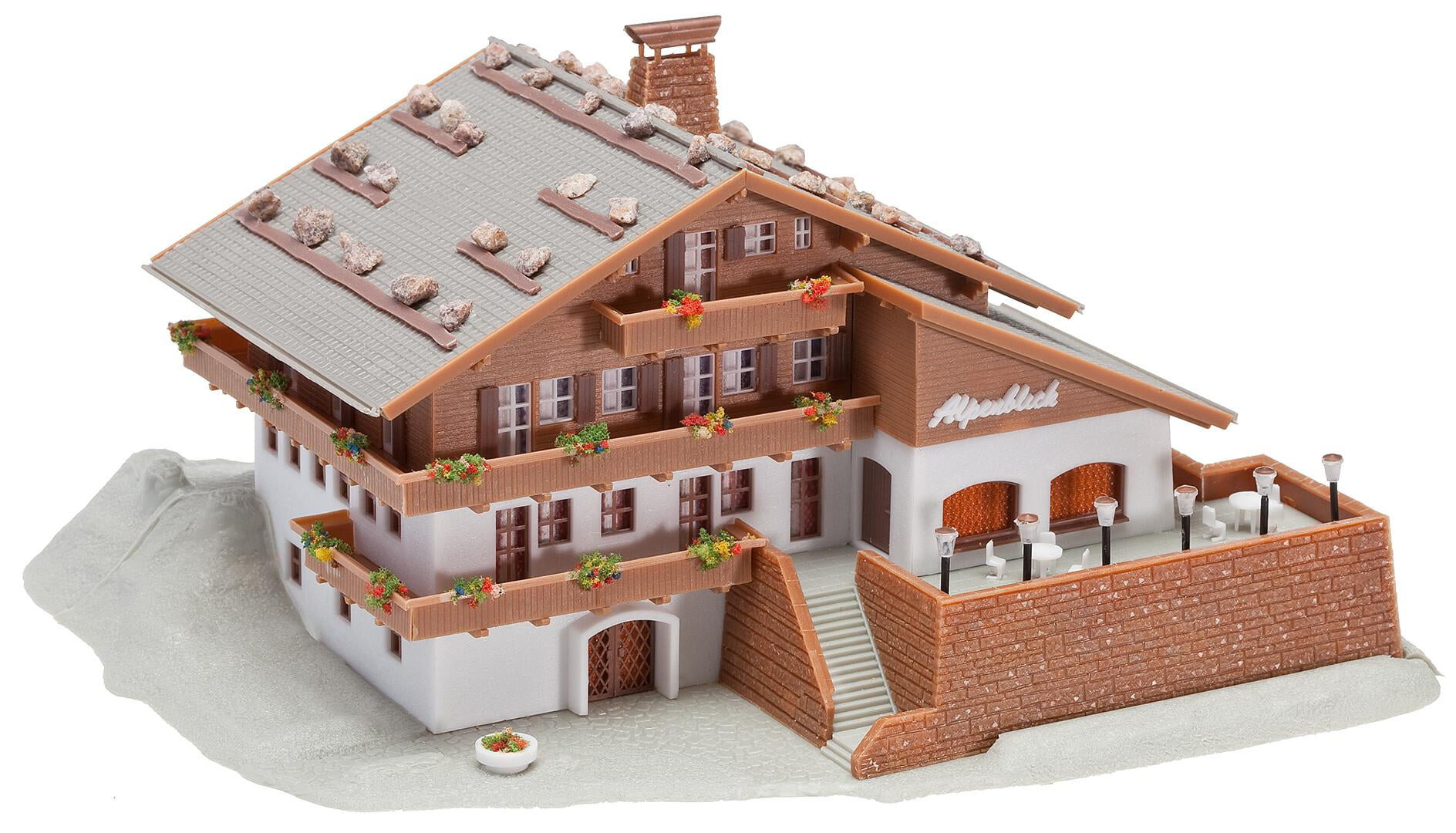 Faller N Scale Building/Structure Kit Alpine Mountain Inn/Rustic Hotel ...