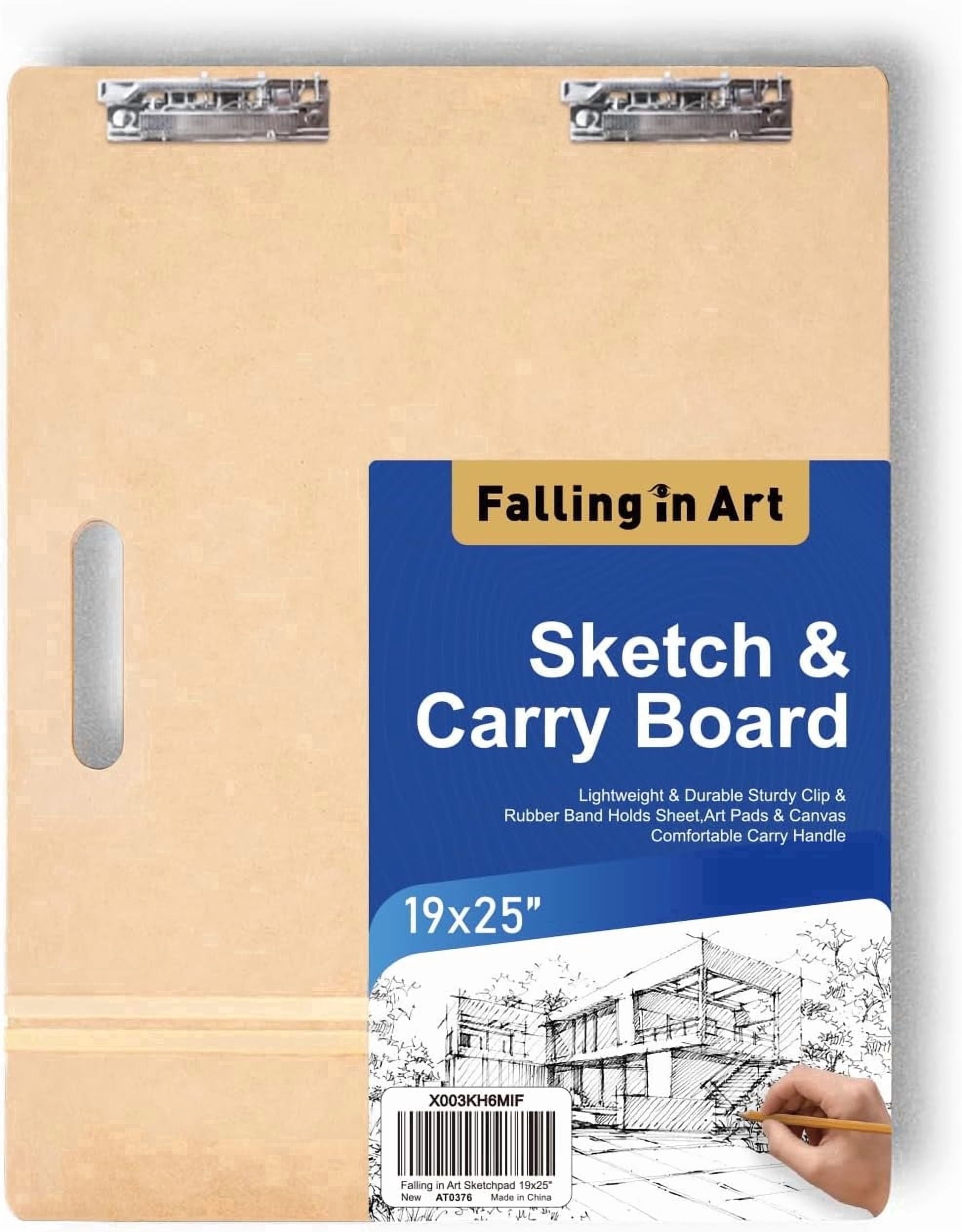 19x25 Sketch Board, Drawing Tote Board for Artists with Sturdy Clip and ...