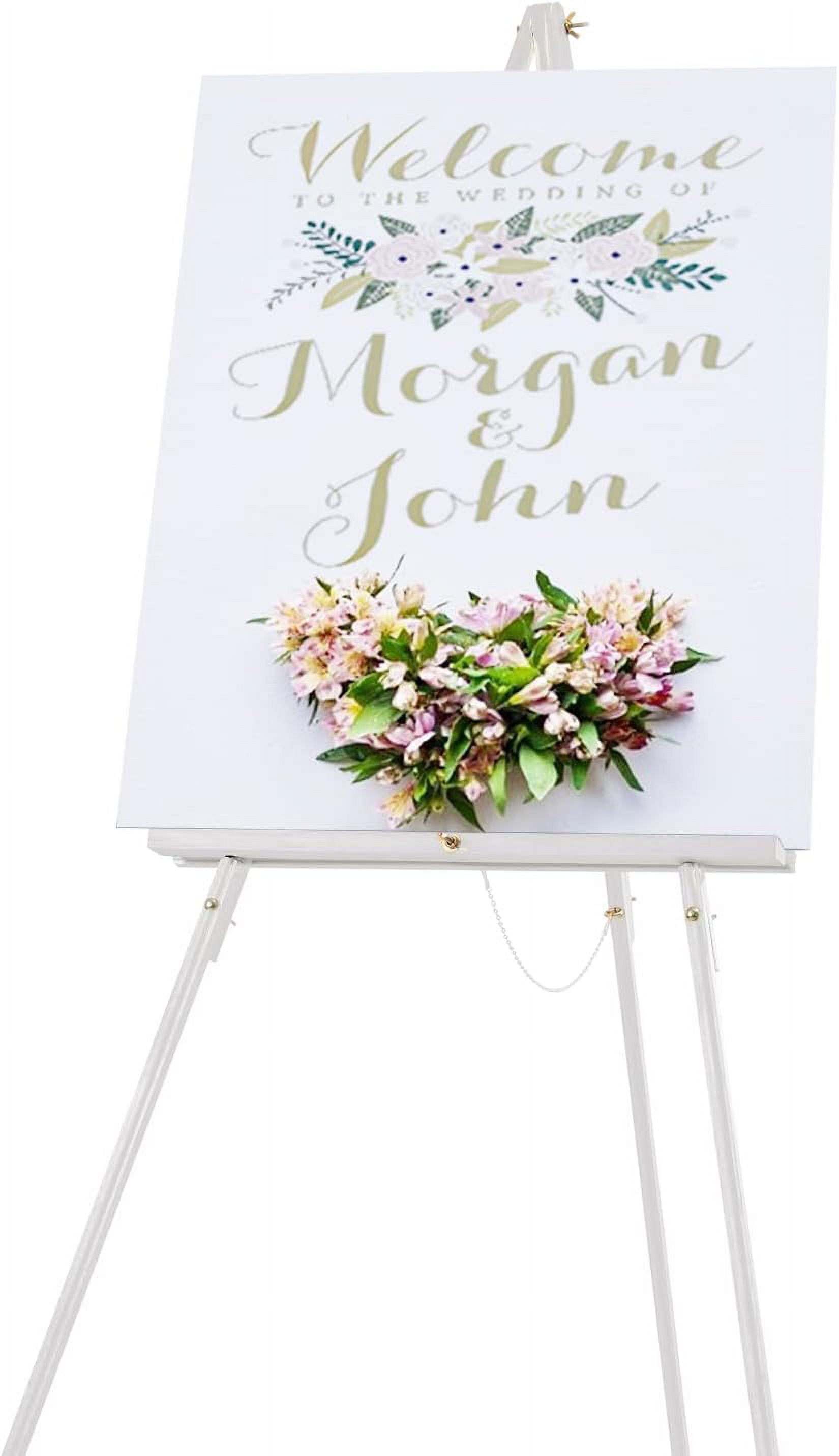 Falling in Art 65" A-Frame Tripod Easel Stand, Wooden Display Easel ...