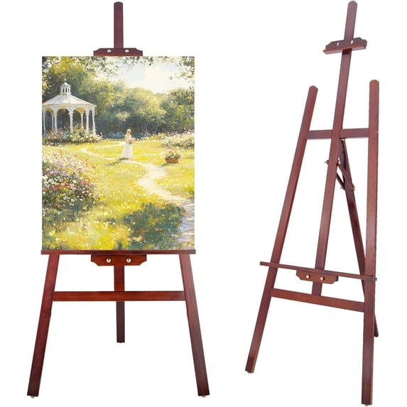 Falling in Art Easel Stand for Painting, Adjustable Wooden Easels for Painting Canvas Up to 42 ...