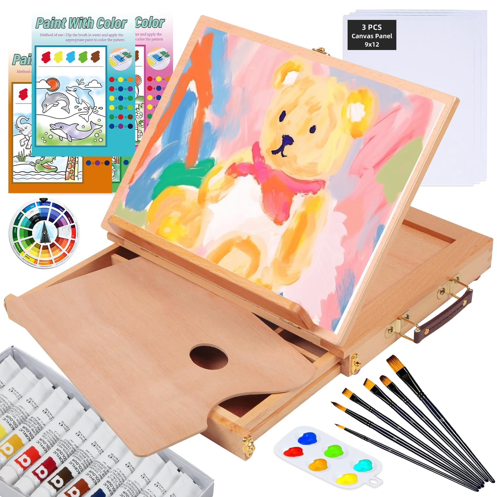Falling in Art Tabletop Easel Set AIS1 - 29 Starter Kit - Artist ...