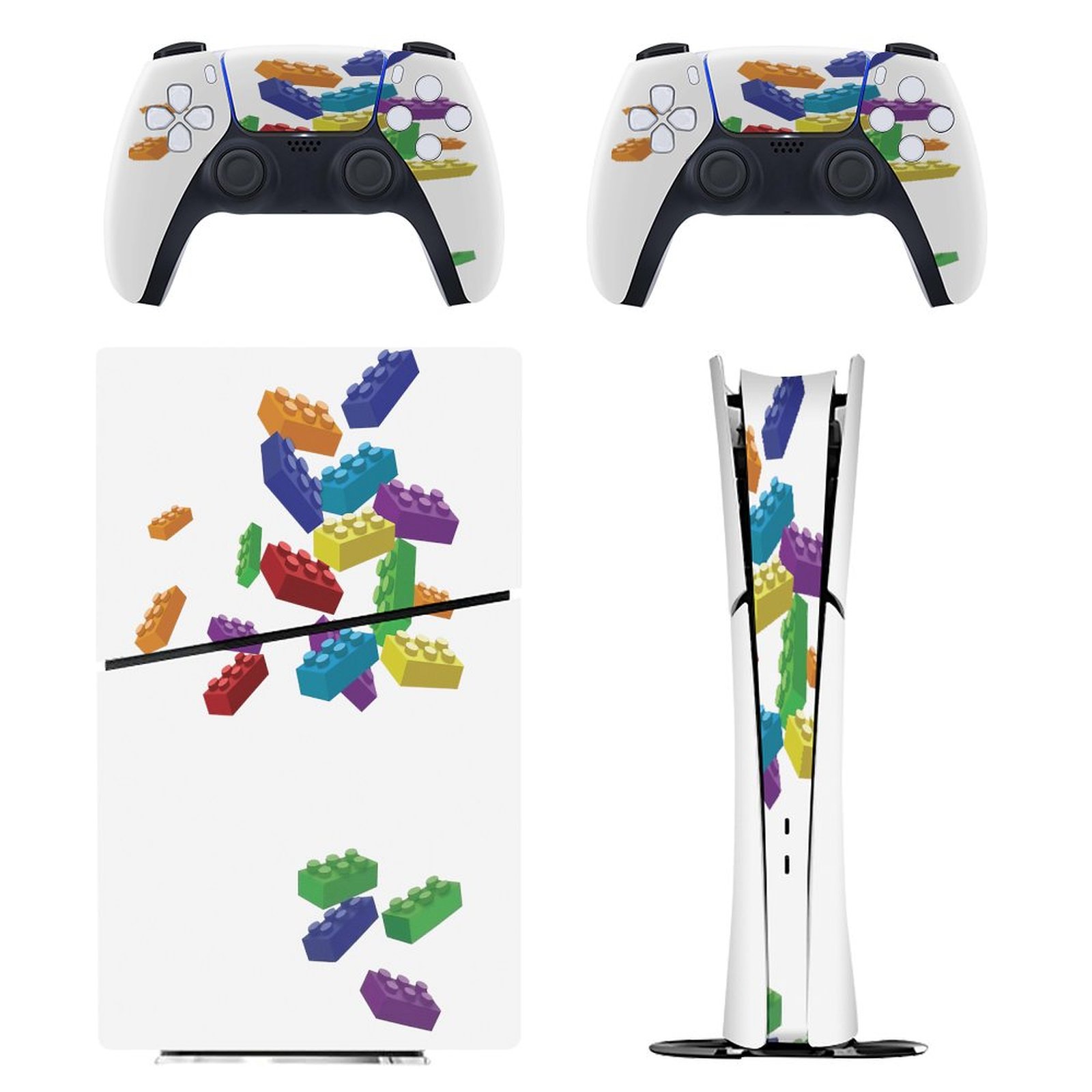 Falling Blocks PS5/PS5 Pro/PS5 Slim Digital Disc Skin Sticker For Console And Controller Skins ...