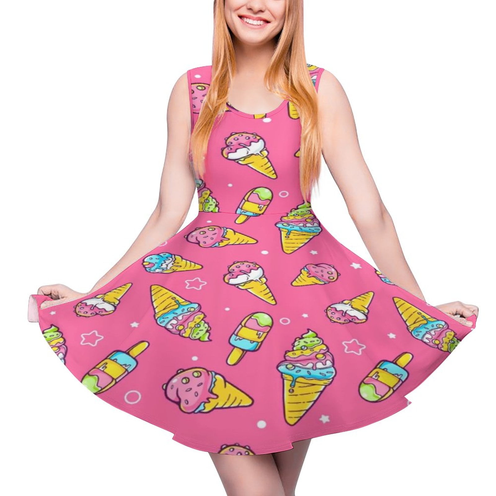 Falling Blue Flower Dress Sakura Cherry Blossom Kawaii Dresses ...