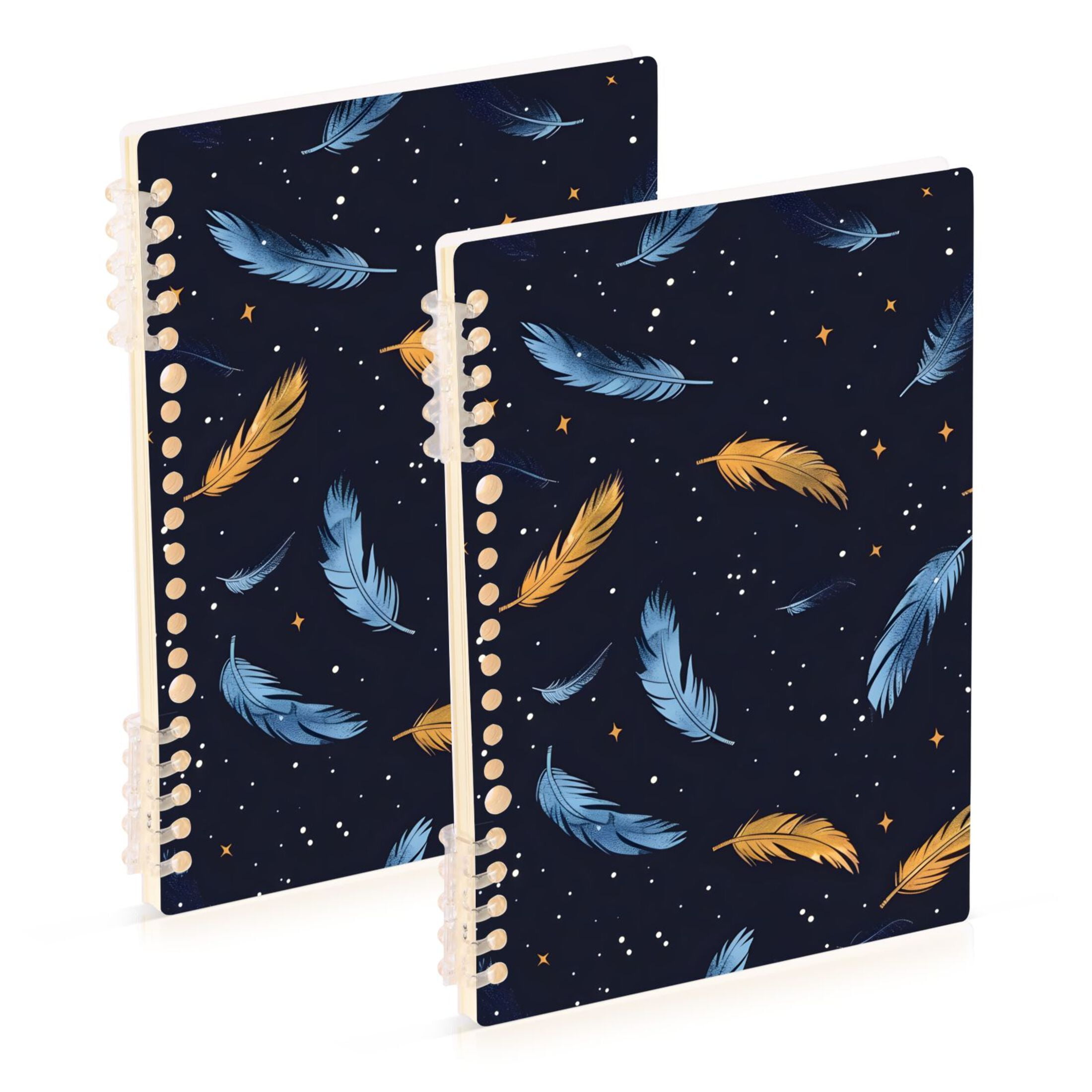 Falling Feathers Ring Binder Notebook Journey Note Diary College Ruled ...