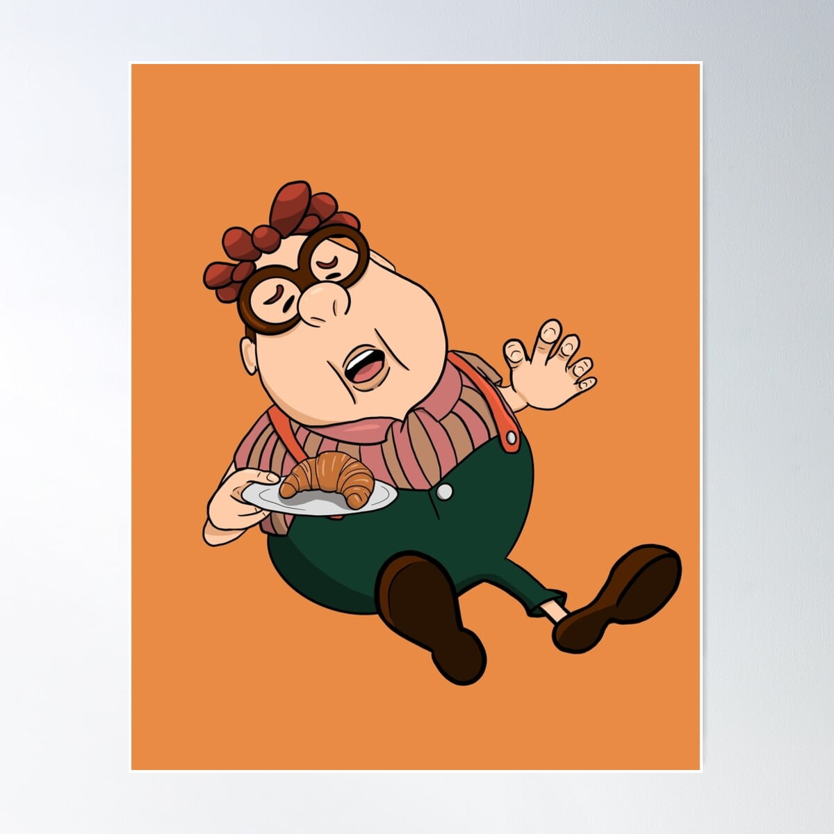 Falling For Croissants' - Carl Wheezer Poster Wall Art, Modern Wall ...