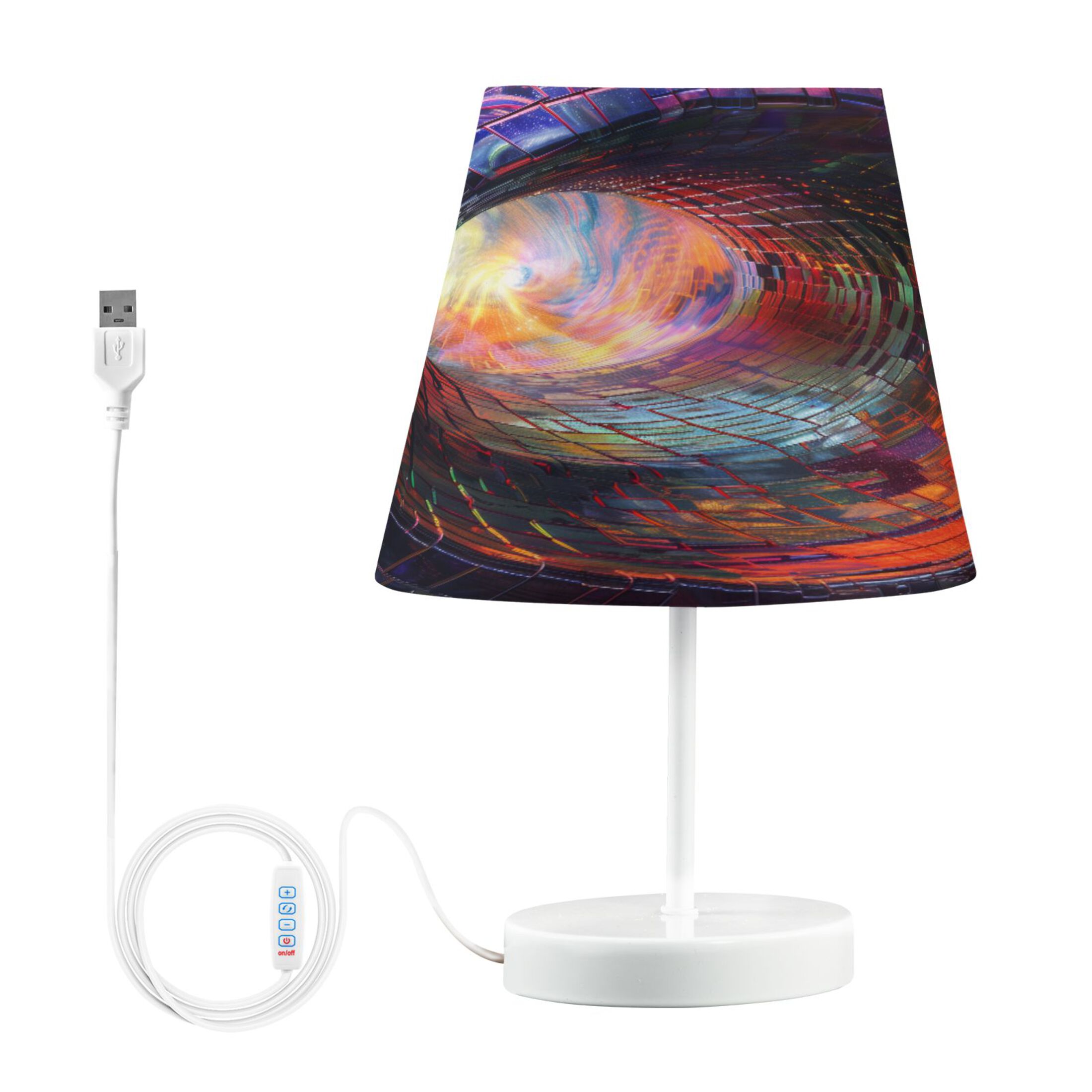 Falling Geometric Sensation Illusion Desk Lamp LED Table Nightstand ...