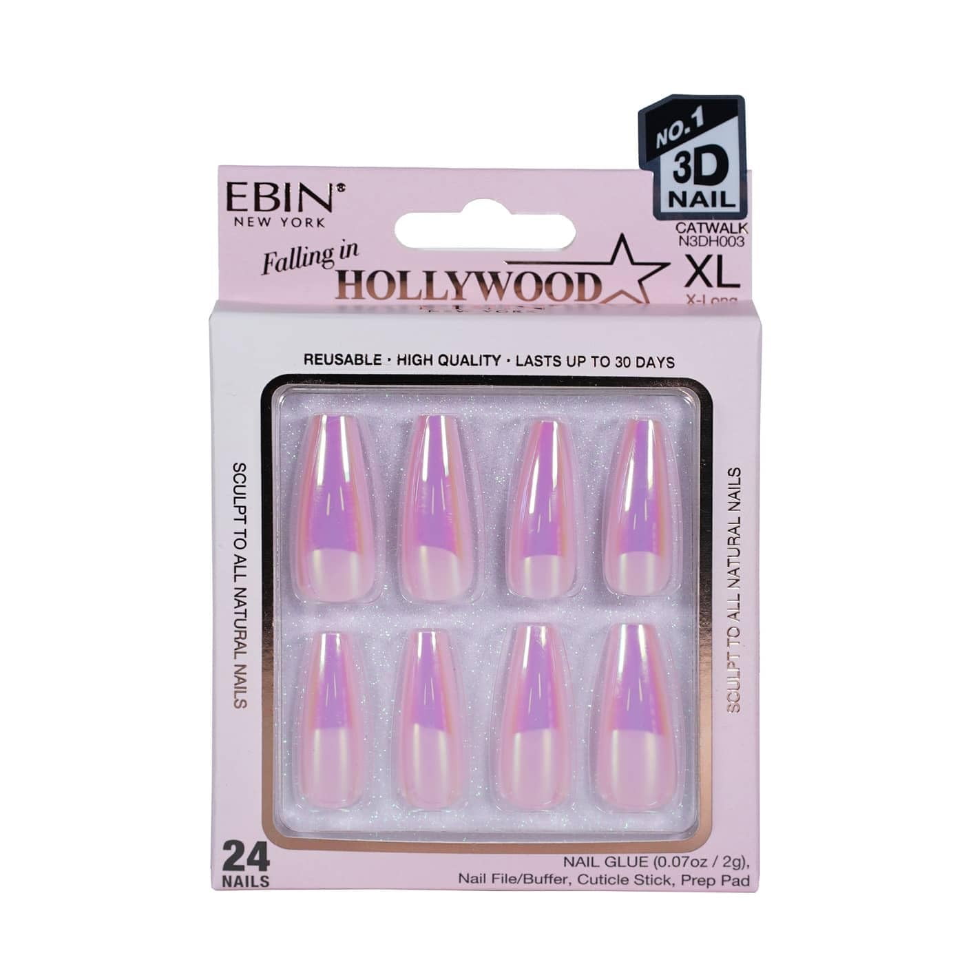 Falling in HOLLYWOOD - Catwalk | Press on Nails Long and Extra Long ...