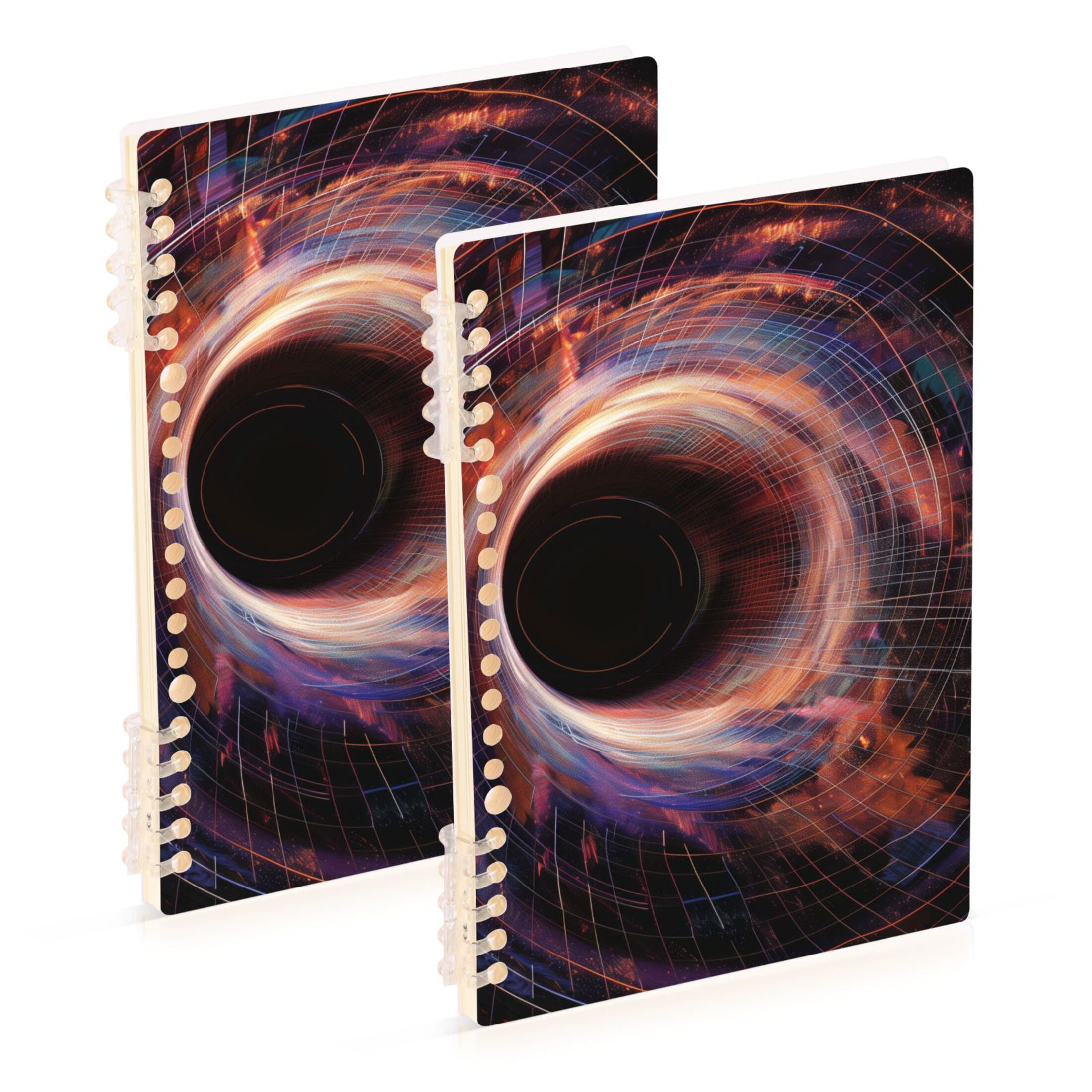 Falling Illusion Geometric 2 Pcs Spiral Notebooks 60 Sheets 120 Pages ...