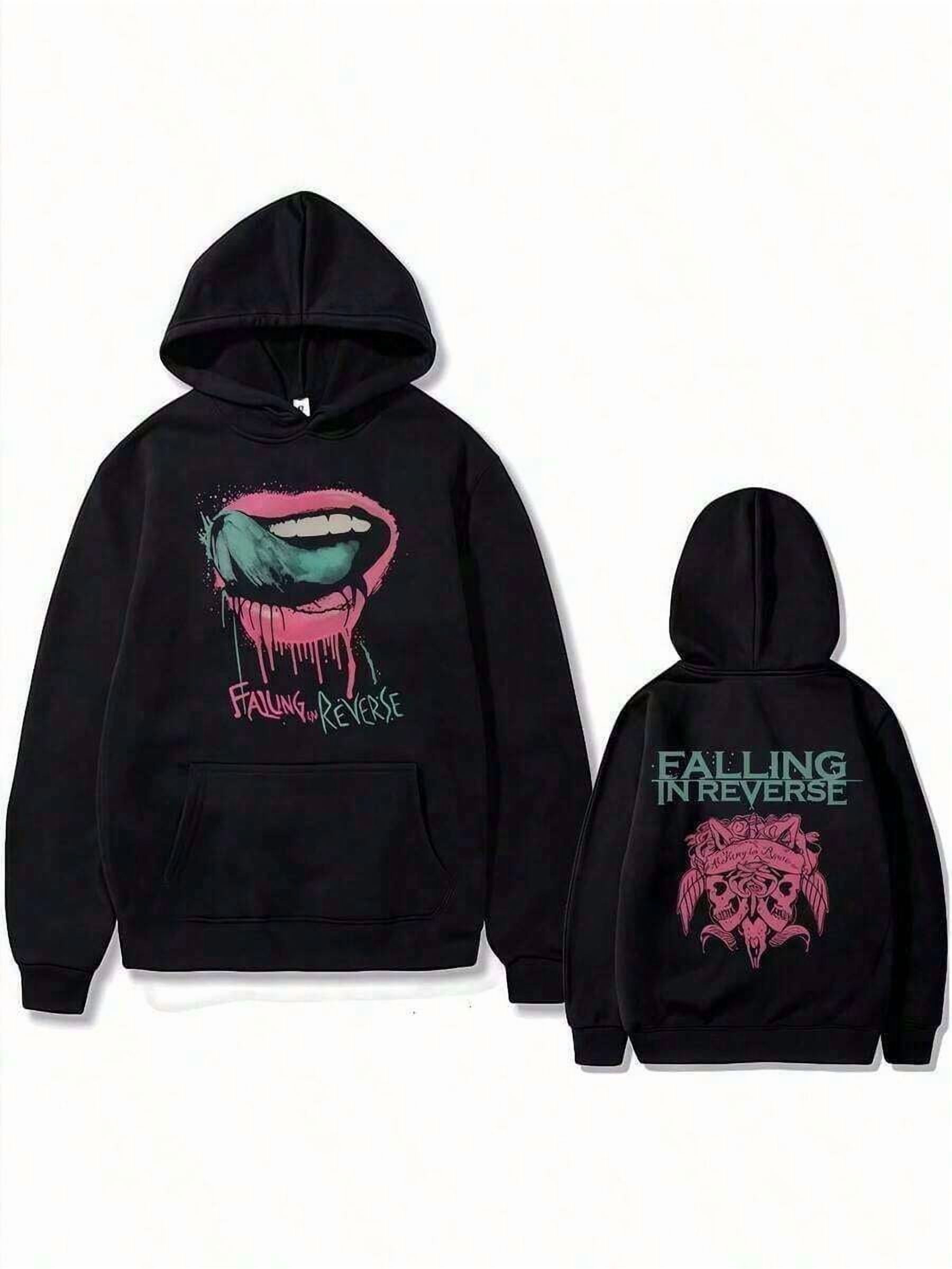 Falling In Reverse Double Sided Print Hoodie - Unisex Vintage Gothic ...