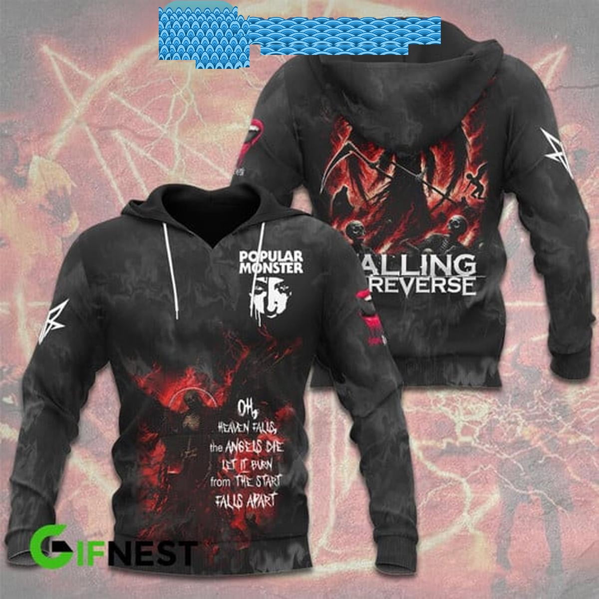 Falling In Reverse I Am A Popular The Popular Mons Tour 2024 Hoodie T ...