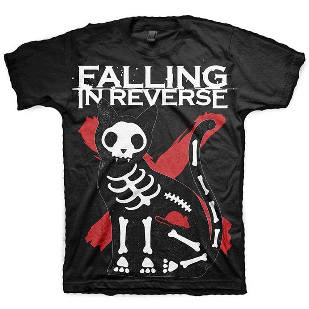 Falling In Reverse Men's Cat X-Ray Slim-Fit T-Shirt Black Medium ...