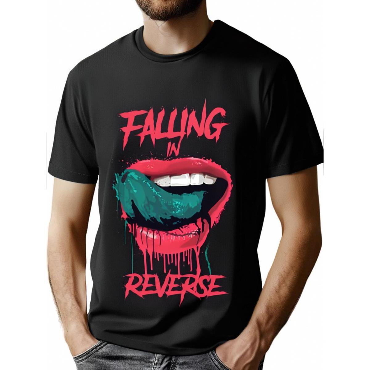 Falling-In-Reverse Men's Short Sleeve Graphic T-shirt Tee For Adult, Men, Women, Teen, Teenager ...