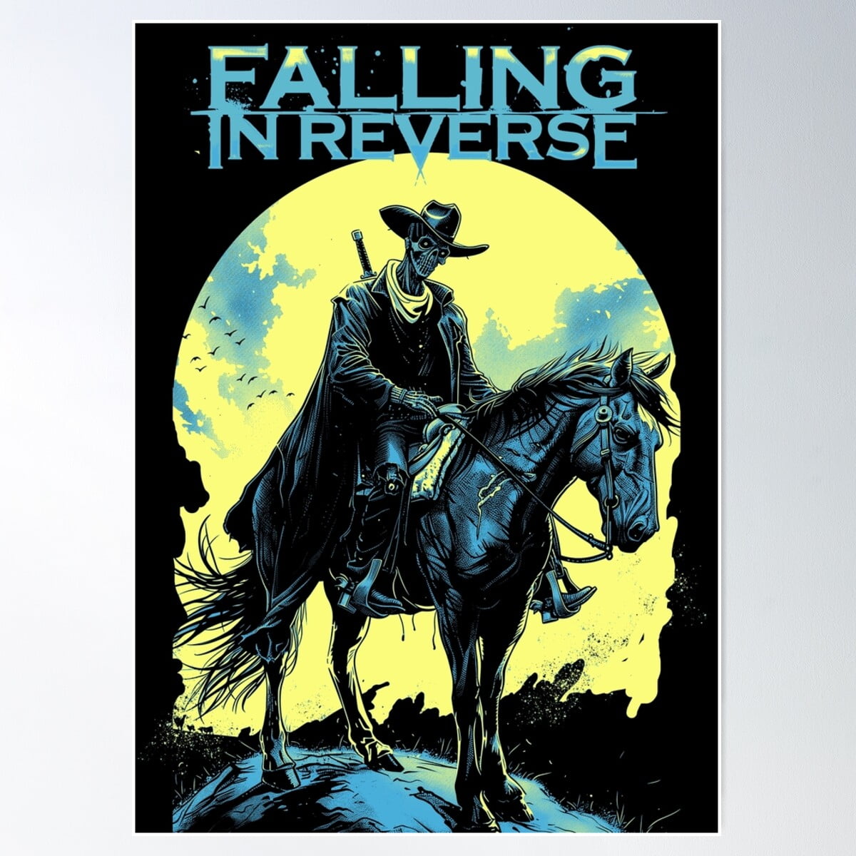 Falling In Reverse - Zombie Cowboy Poster Wall Art, Modern Wall Decor ...