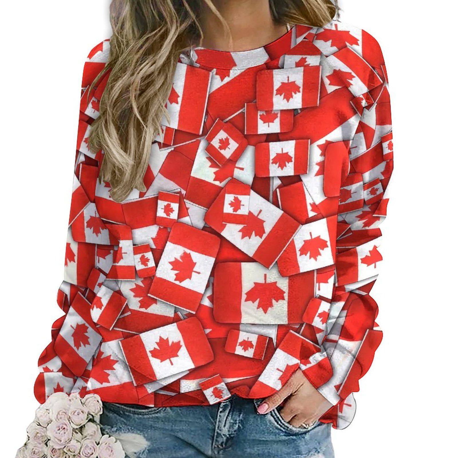 Falling Leaf Hoodies Female Long Sleeve Autumn Leaves Pretty Casual ...