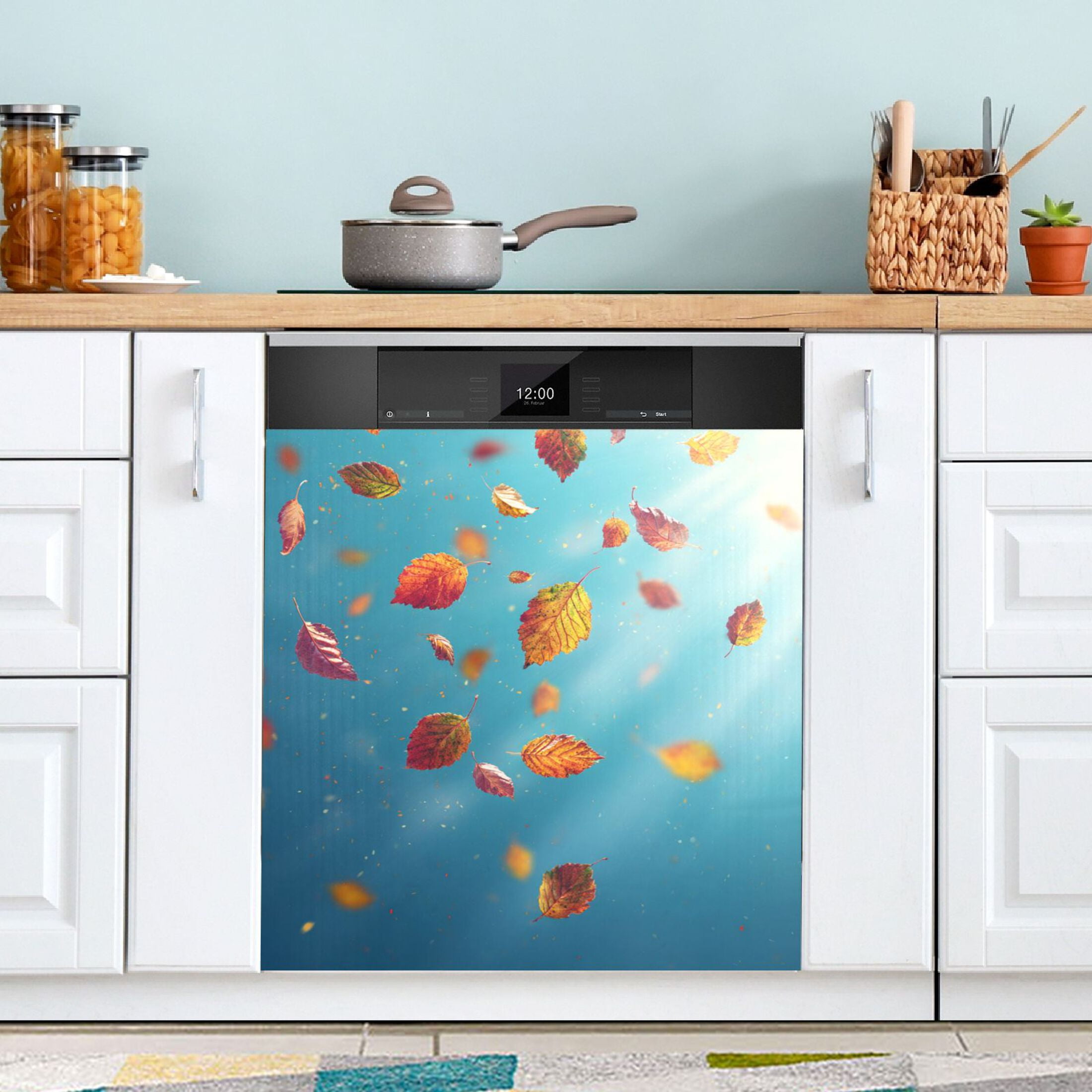 Falling Leaves Dishwasher Magnet Refrigerator Magnetic Cover Washing ...
