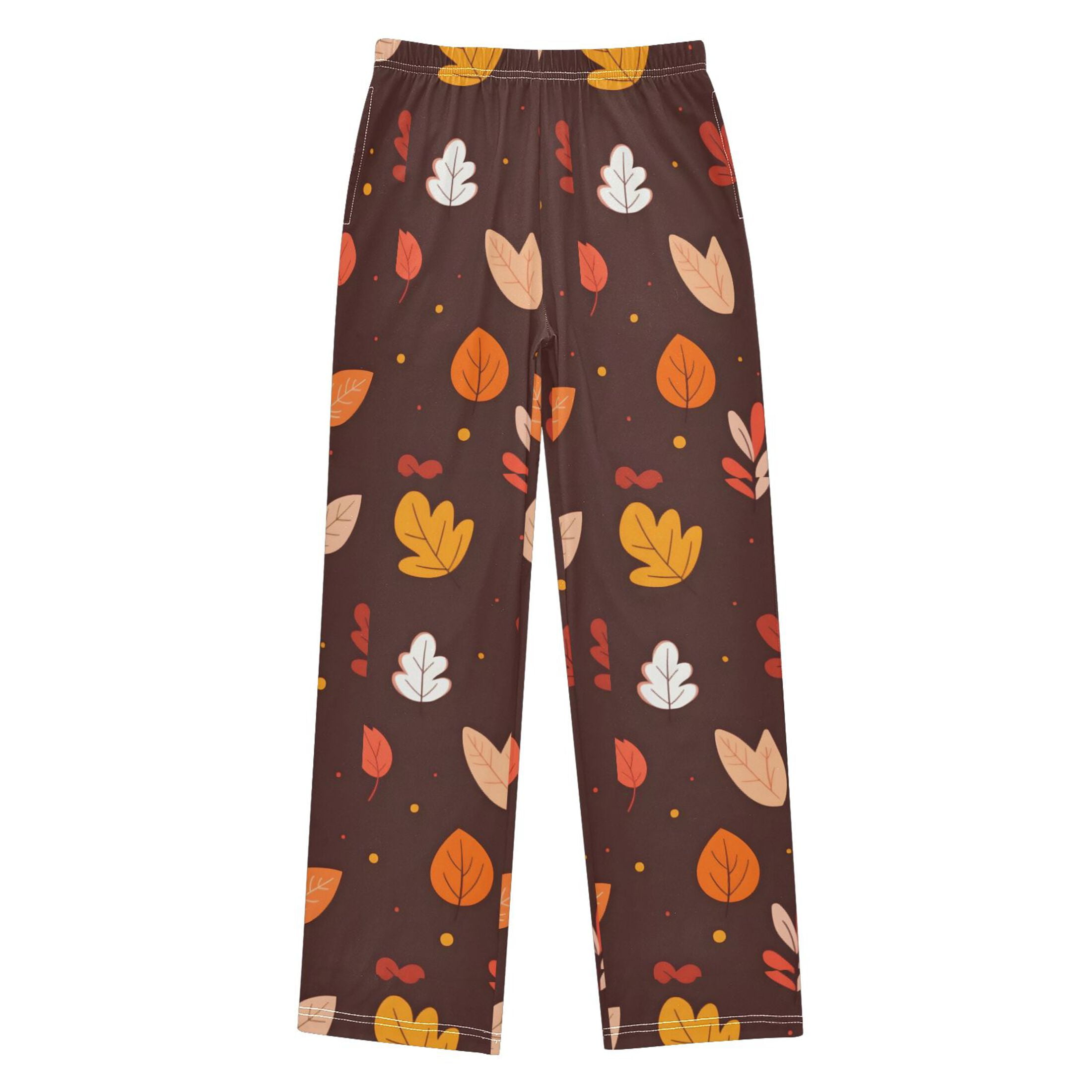 Falling Leaves and Autumn Pajama Pants Soft Lightweight Lounge Pants ...