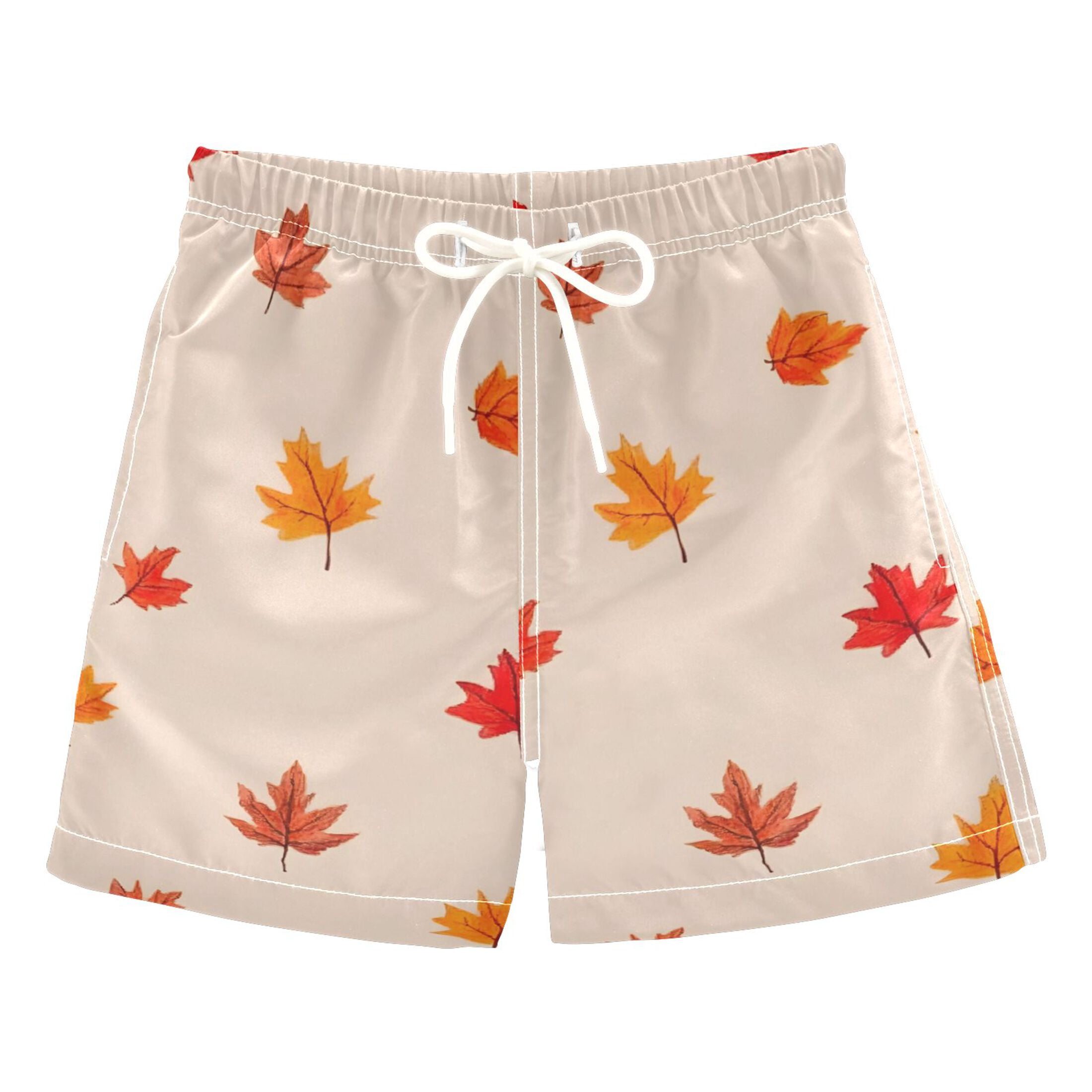 Falling Maple Leaves Swim Trunks Quick Dry Beach Pool Board Shorts ...