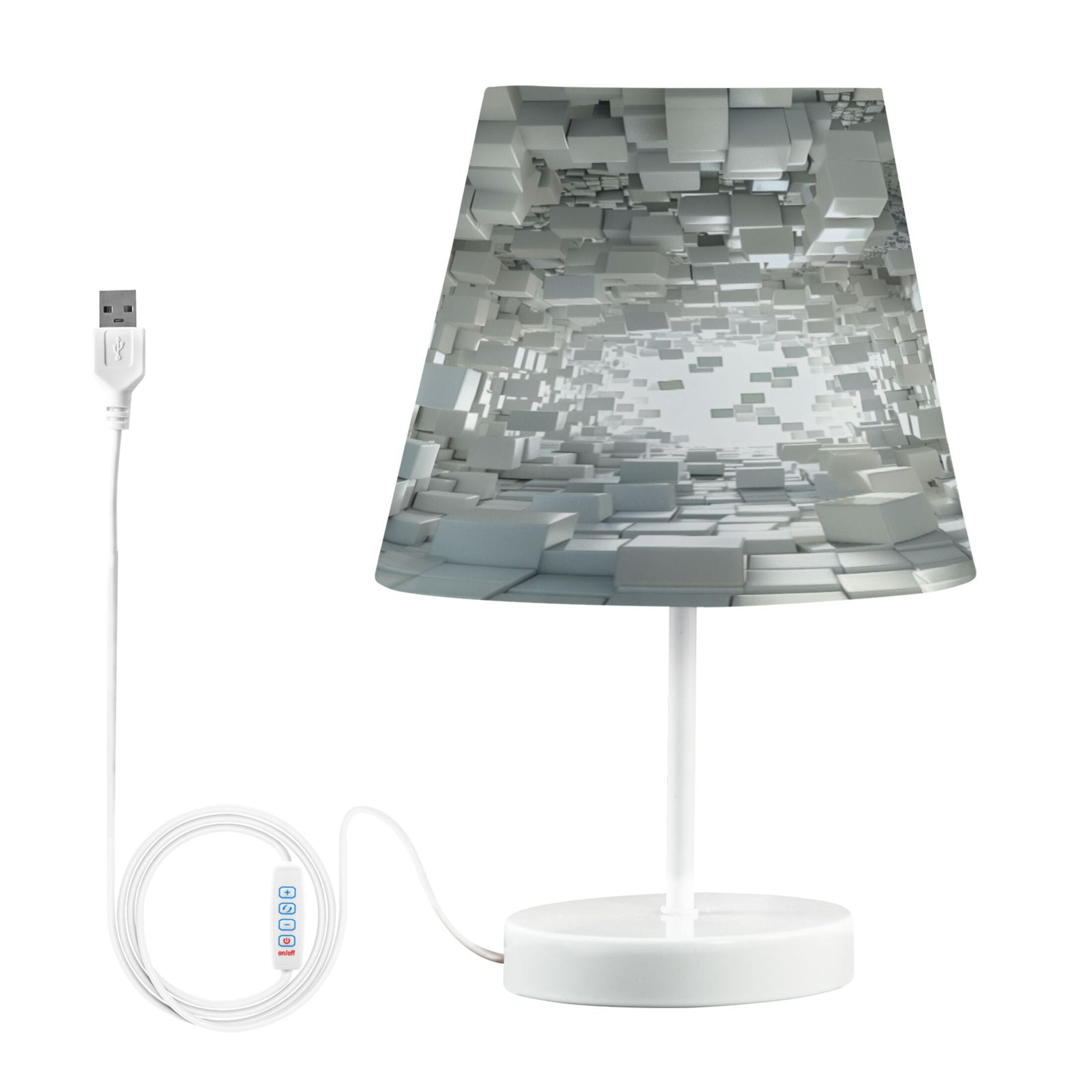 Falling Sensation Illusion Geometric Desk Lamp LED Table Nightstand ...