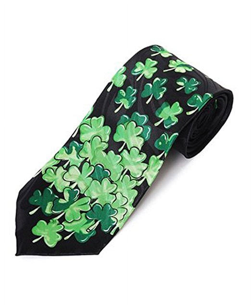 Boxed Gifts Falling Shamrocks St. Patricks Day Clover Necktie - Walmart.com