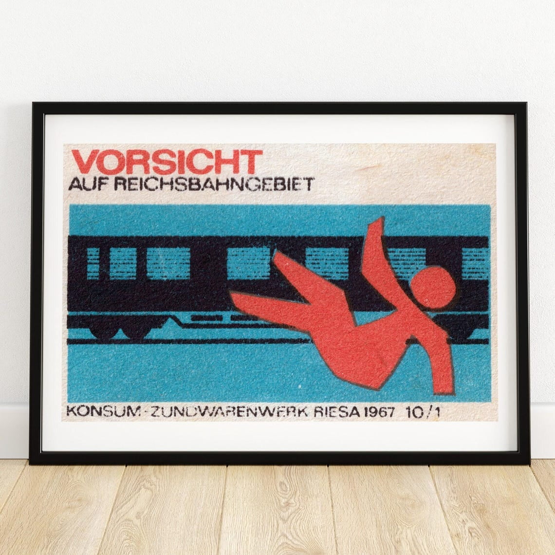 Falling By Train - Matchbox Print - Aesthetic Wall Art - Vintage ...