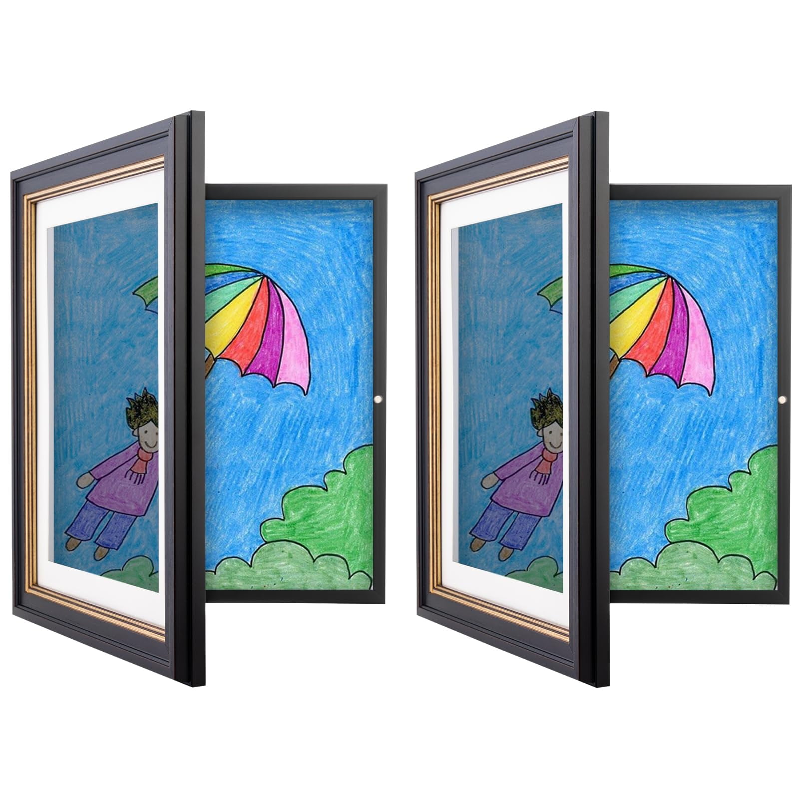 Falling in Art 10x12.5 Black Kids Art Frames, Front Opening Kids ...