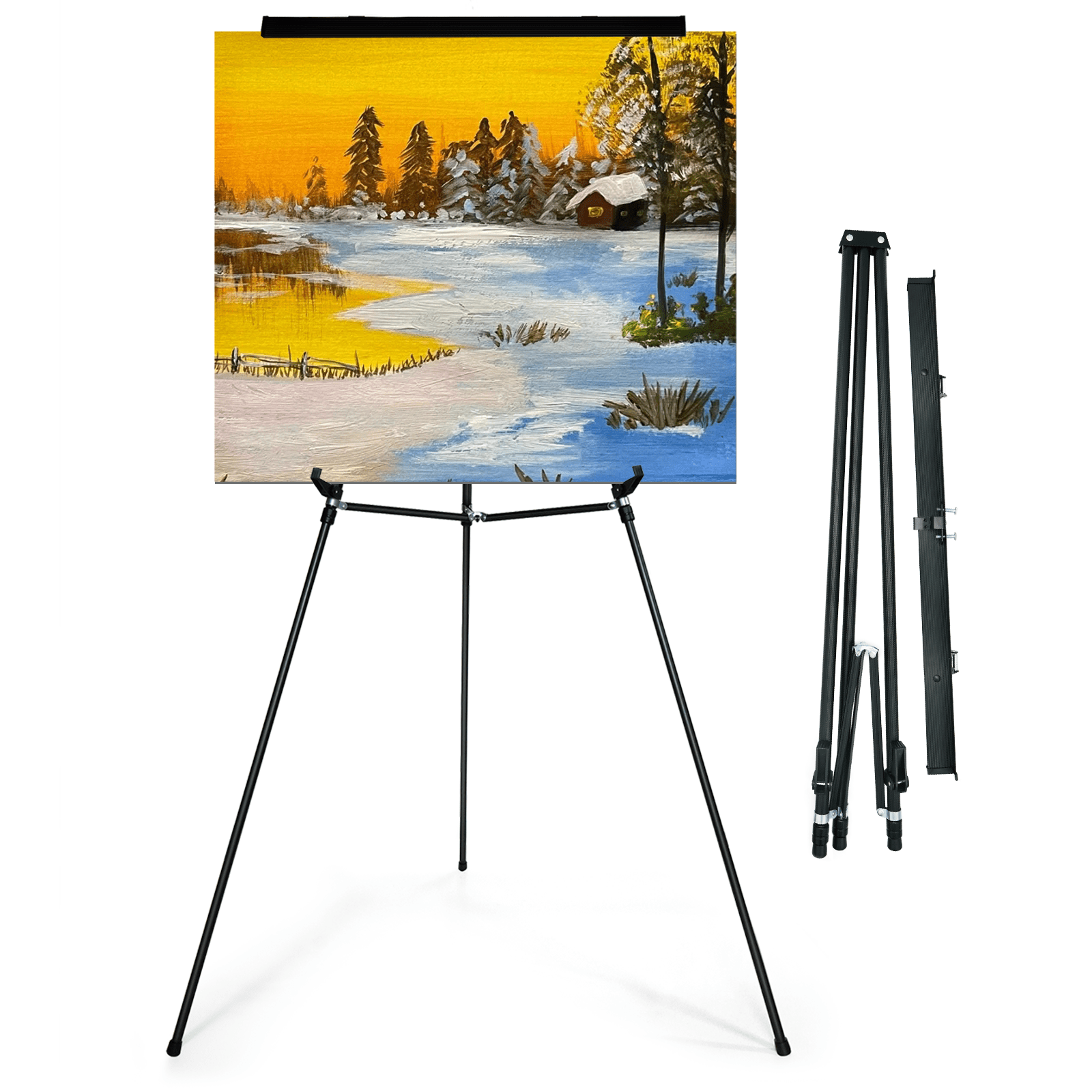 Falling in Art Adjustable Aluminum Flip Chart Easel Stand, 63.5 Inch ...
