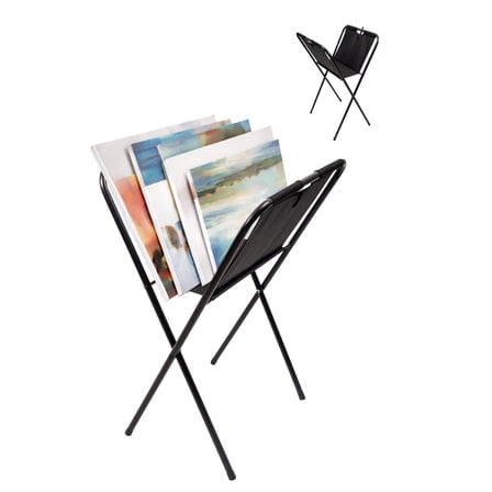 MEEDEN Wood Large Print Rack, Artist Storage Rack with Castors, Art ...