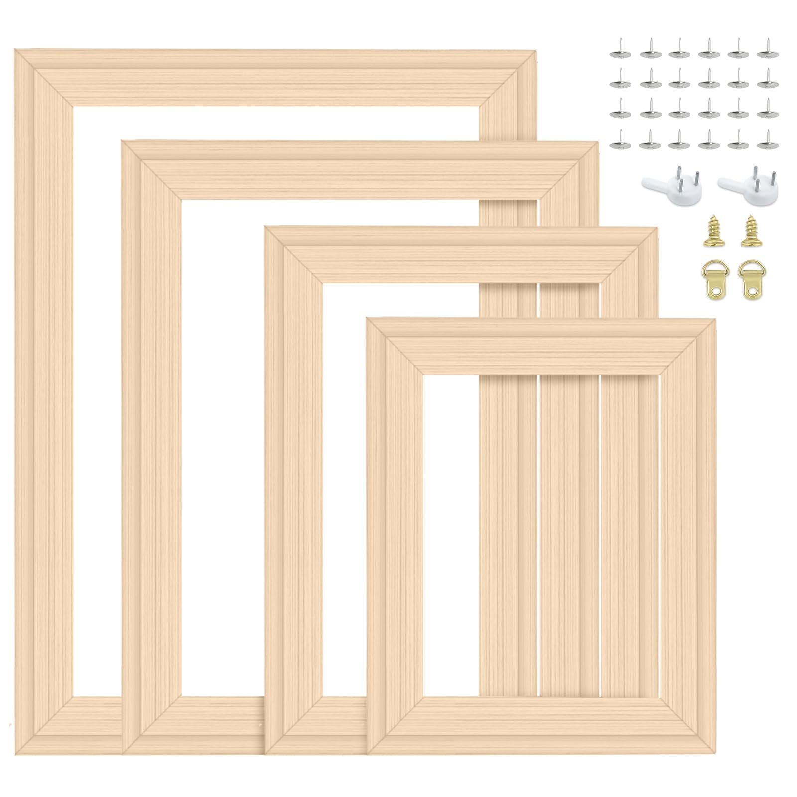 Falling in Art DIY Canvas Stretcher Bars, 7 Size Canvas Framing Kits, Wood Stretcher Frames for ...