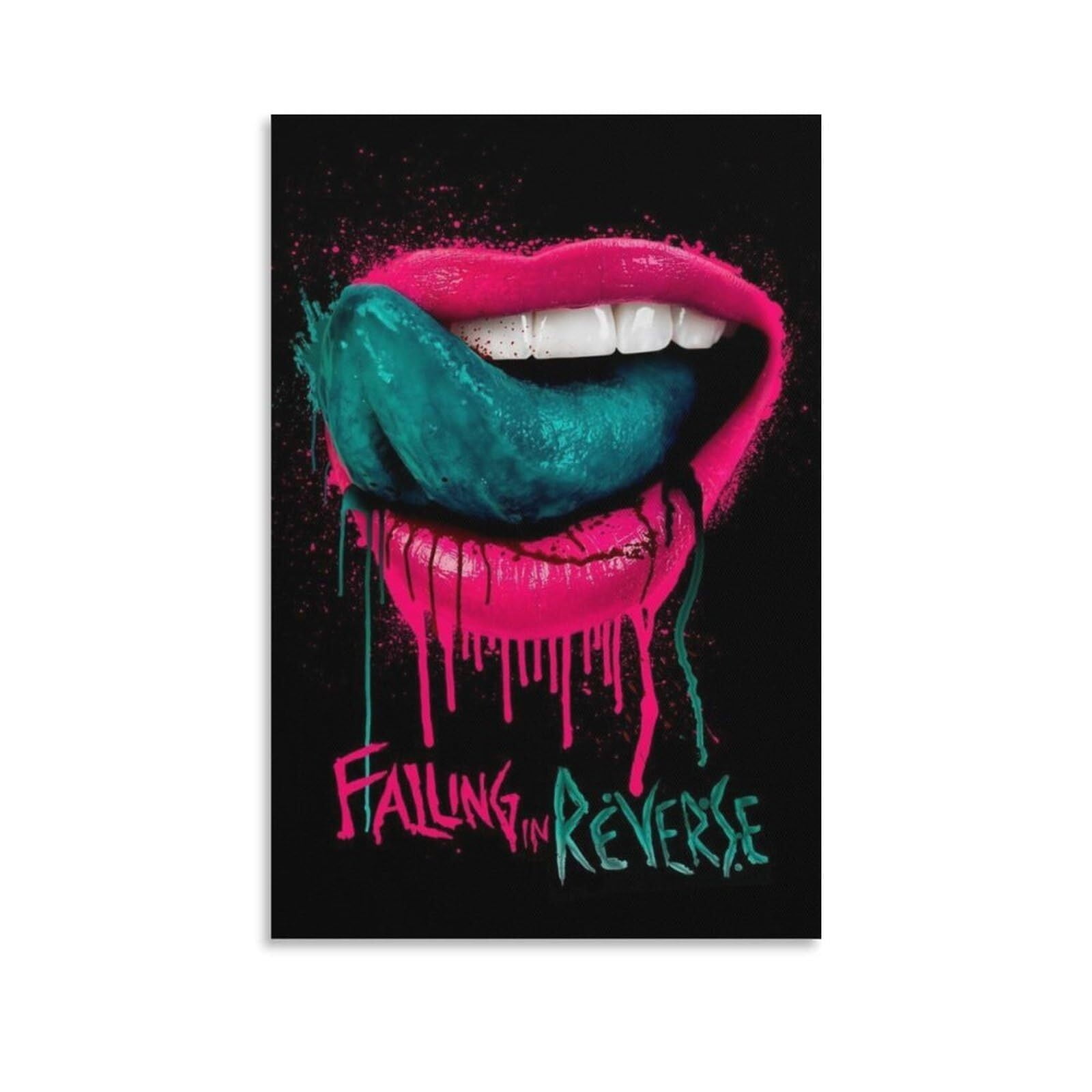 Falling in Reverse - Lips Poster Canvas Wall Art For Room Aesthetic And ...