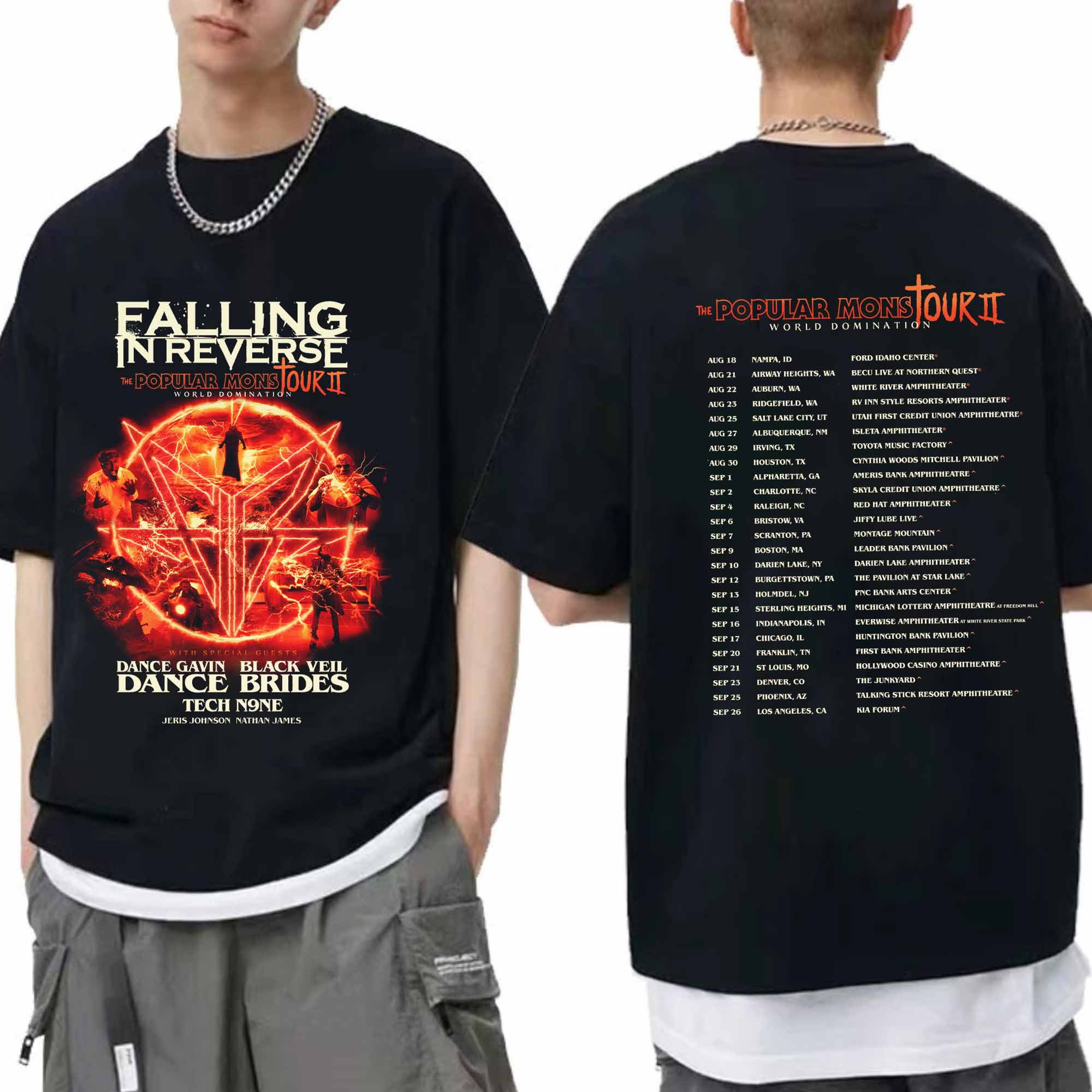 Falling in Reverse - Popular Monstour II 2024 Shirt, Falling in Reverse ...