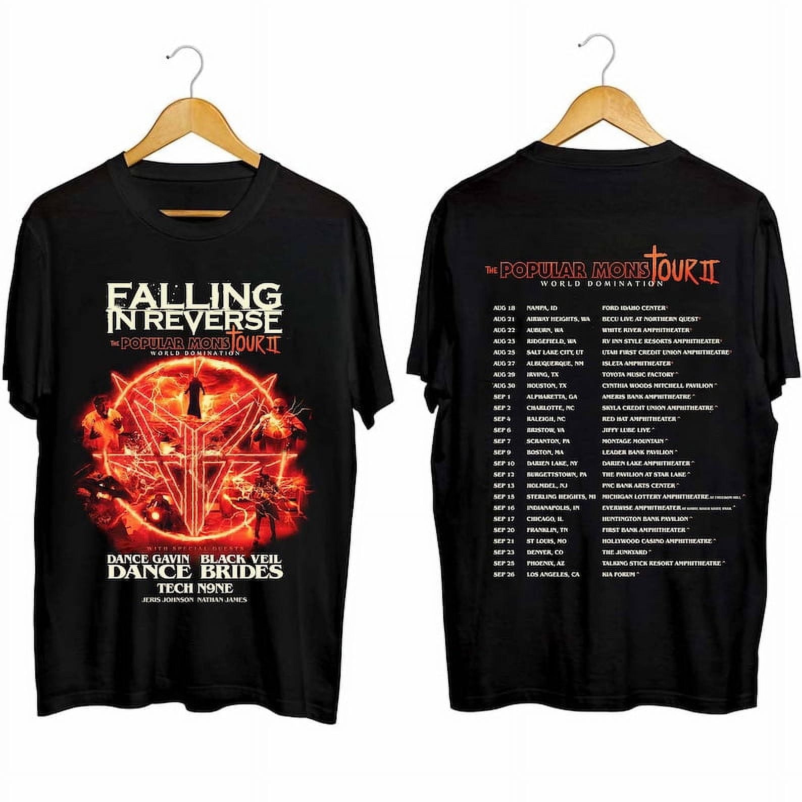 Falling in Reverse - Popular Monstour II 2024 T-Shirt, Falling in ...