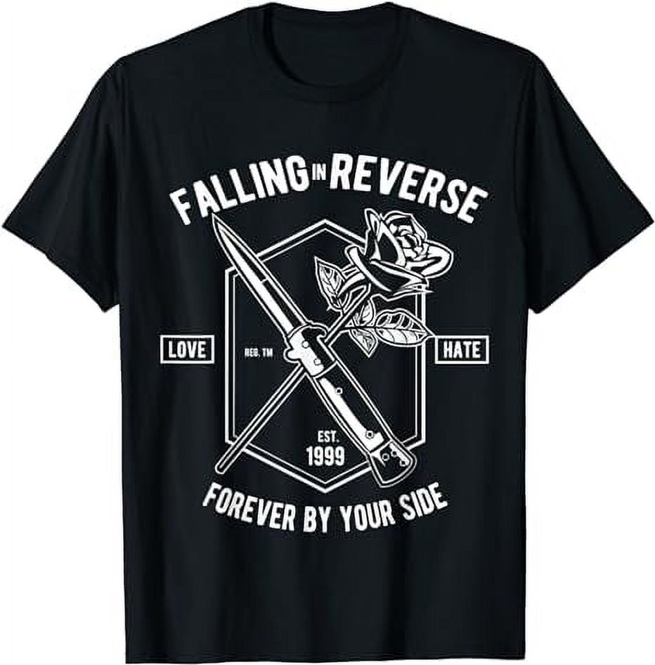 Falling in Reverse T-shirt (knife and rose) - Walmart.com