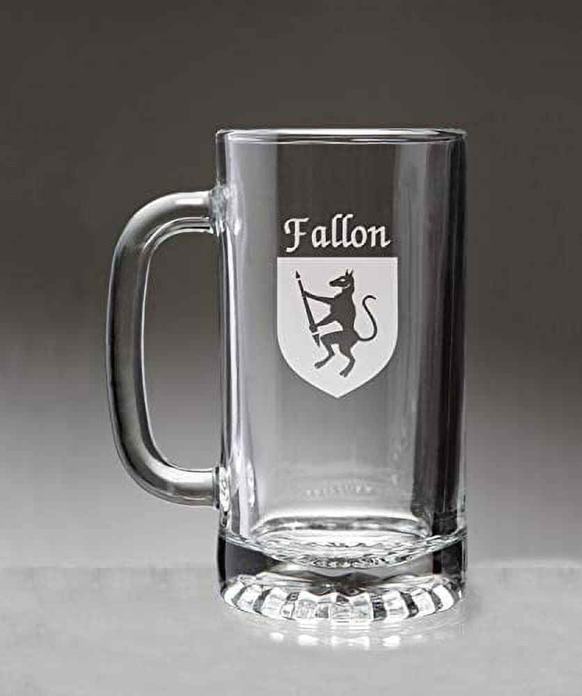 Fallon Irish Coat of Arms Glass Beer Mug (Sand Etched) - Walmart.com