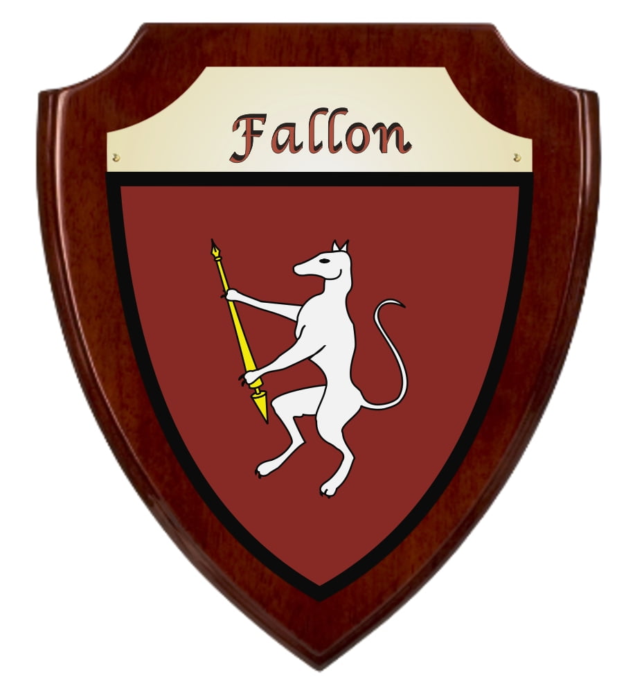 Fallon Irish Coat of Arms Shield Plaque - Rosewood Finish - Walmart.com