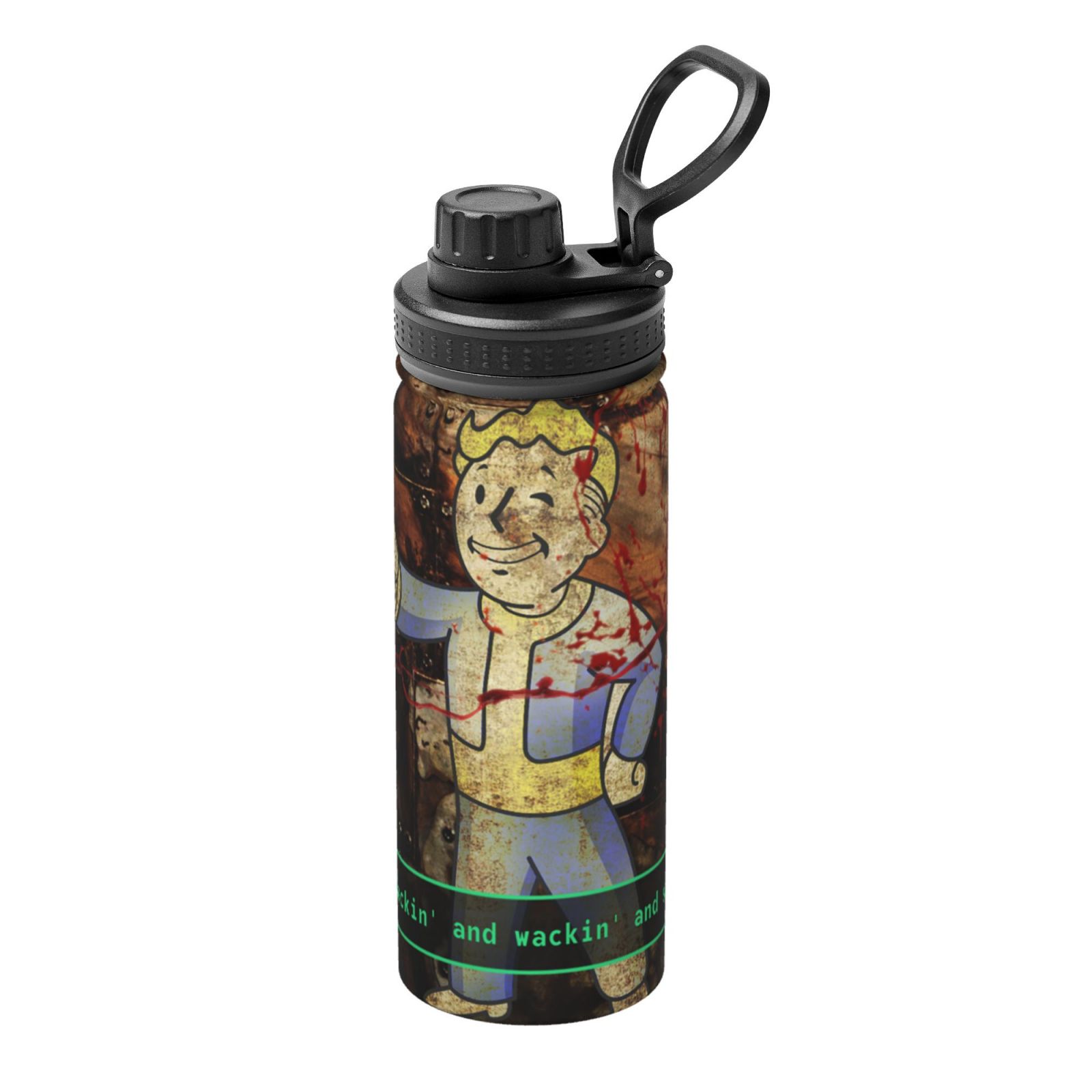 Fallout 18oz Insulated Water Bottle With Handle, Stainless Steel Water ...