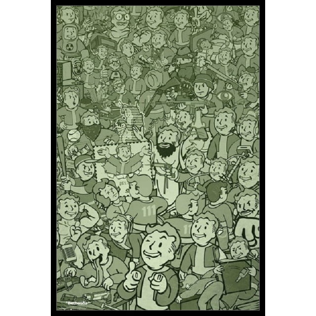 Fallout 4 - Compilation Laminated & Framed Poster (24 x 36) - Walmart.com