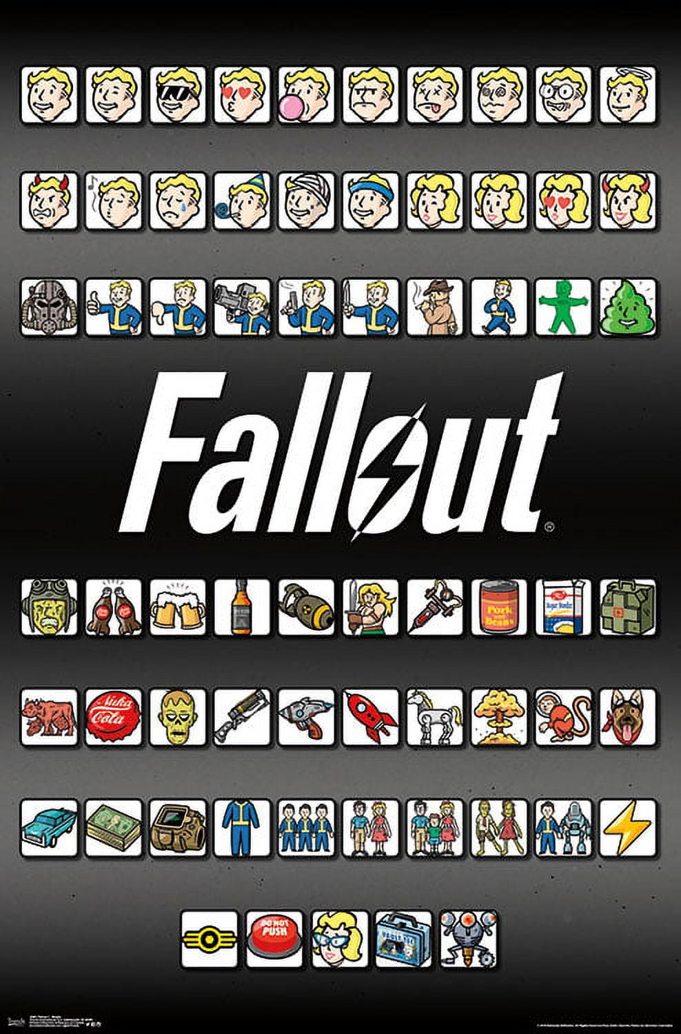 Fallout 4 - Emojis Poster Mount Bundle - Walmart.com